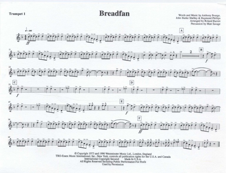 Breadfan 1st Trumpet | PDF