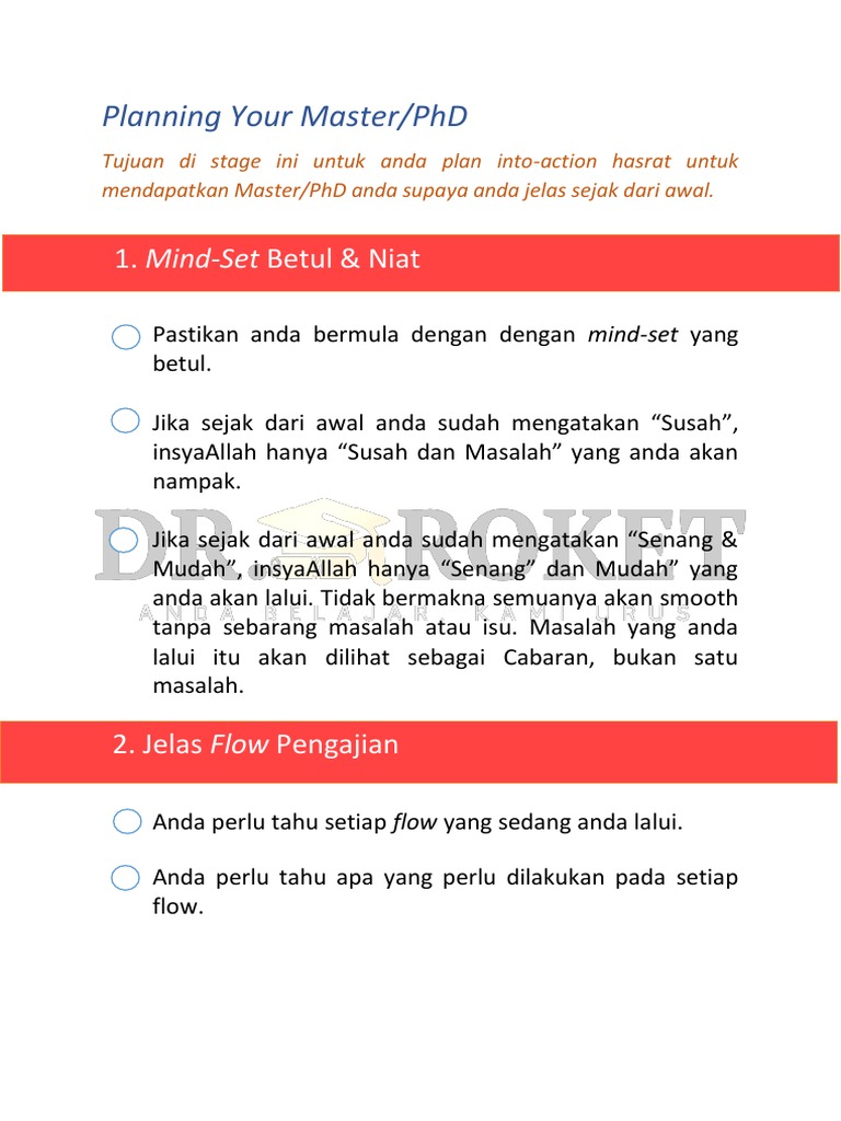 Master PHD Roadmap Checklist | PDF