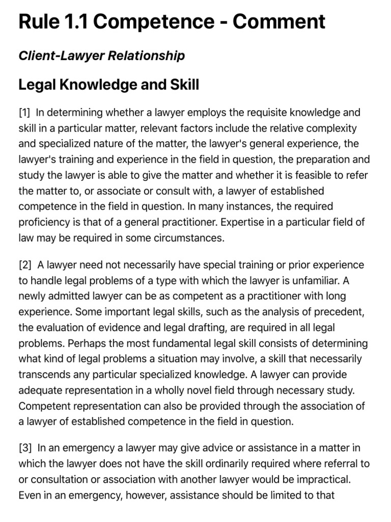 MRPC Rules | PDF | Confidentiality | Conflict Of Interest