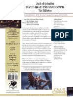 Call of Cthulhu 7th Ed Character Sheet | PDF