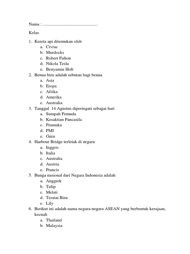 Soal LDK | PDF | Perjalanan | Kajian Bahasa Asing