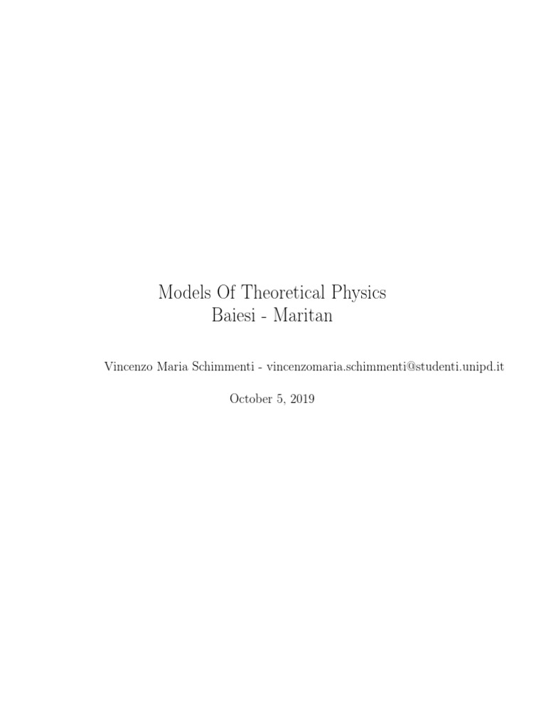 Models of Theoretical Physics Notes | PDF | Matrix (Mathematics ...