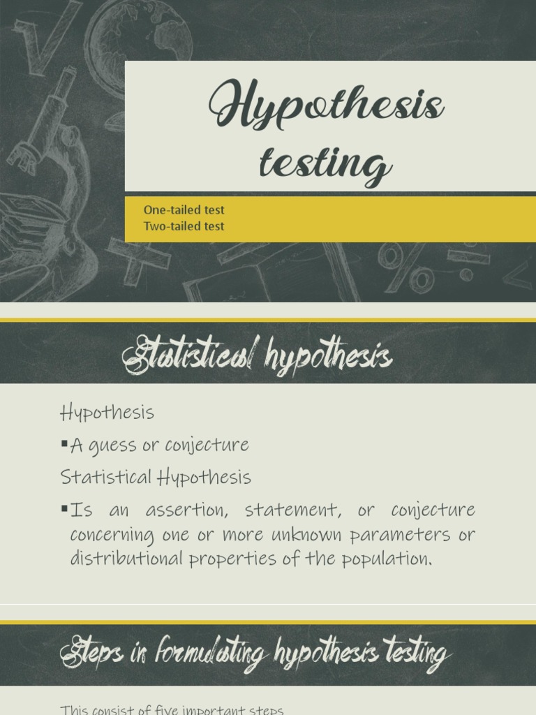 One-Tailed Test Two-Tailed Test | PDF | Type I And Type Ii Errors ...