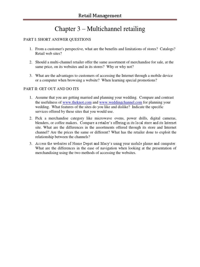 Chapter 3 - Multichannel Retailing | PDF