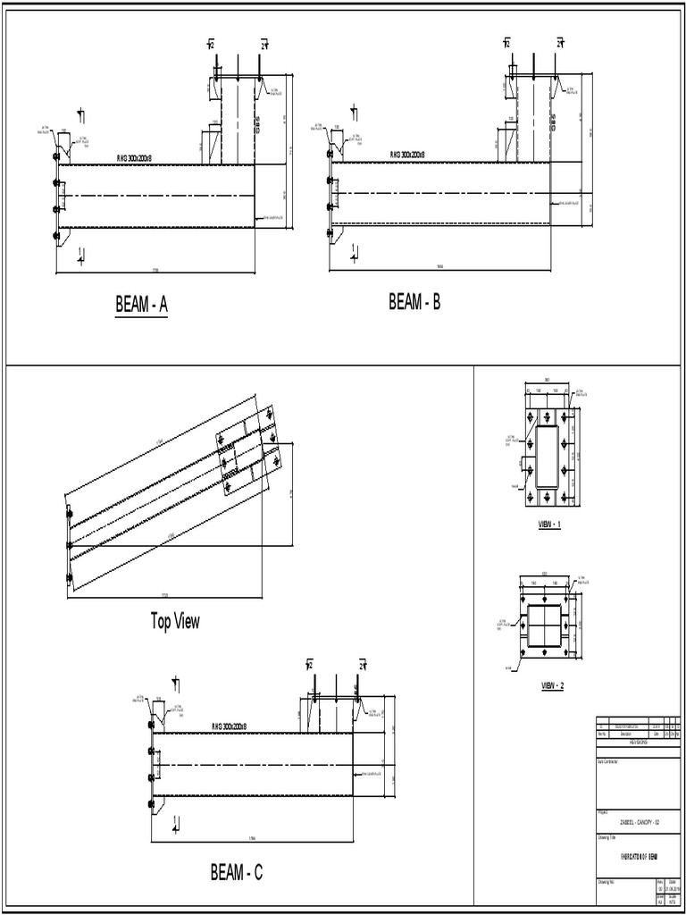 Canopy-02 Back Beam Fabrication-Model | PDF