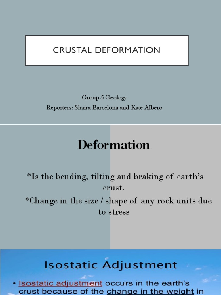 The Crustal Deformation - Edited Final | PDF | Fault (Geology ...