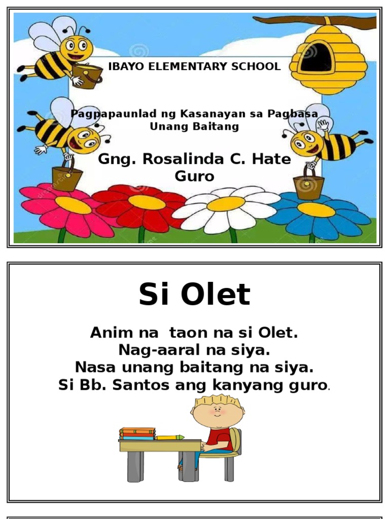 Pagpapaunlad NG Kasanayan Sa Pagbasa Grade 1 | PDF