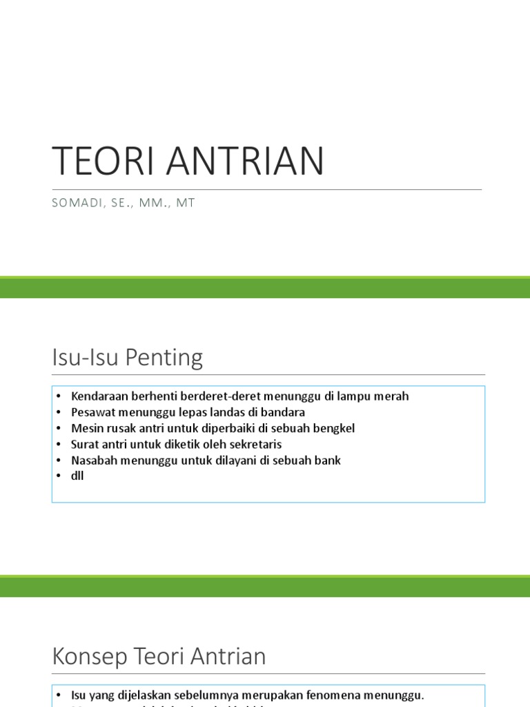 Teori Antrian | PDF | Teknologi & Rekayasa