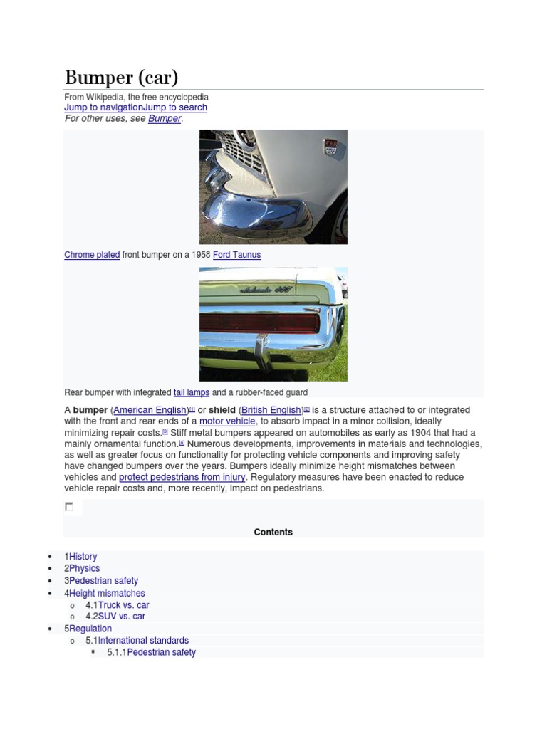 Understanding the Complex Role of Vehicle Bumpers: A History of Design ...
