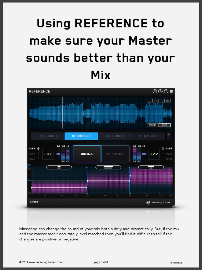 Using REFERENCE To Make Sure Your Master Sounds Better Than Your Mix ...