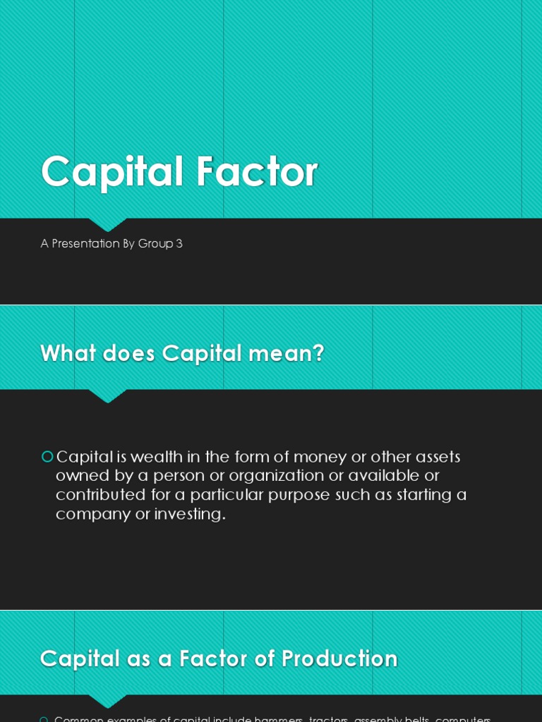 Capital Factor Revised | PDF