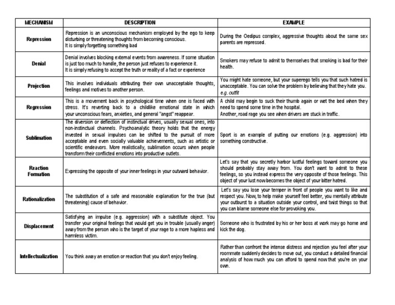 Mechanism Description Example Repression: E.G. Outfit | Download Free ...