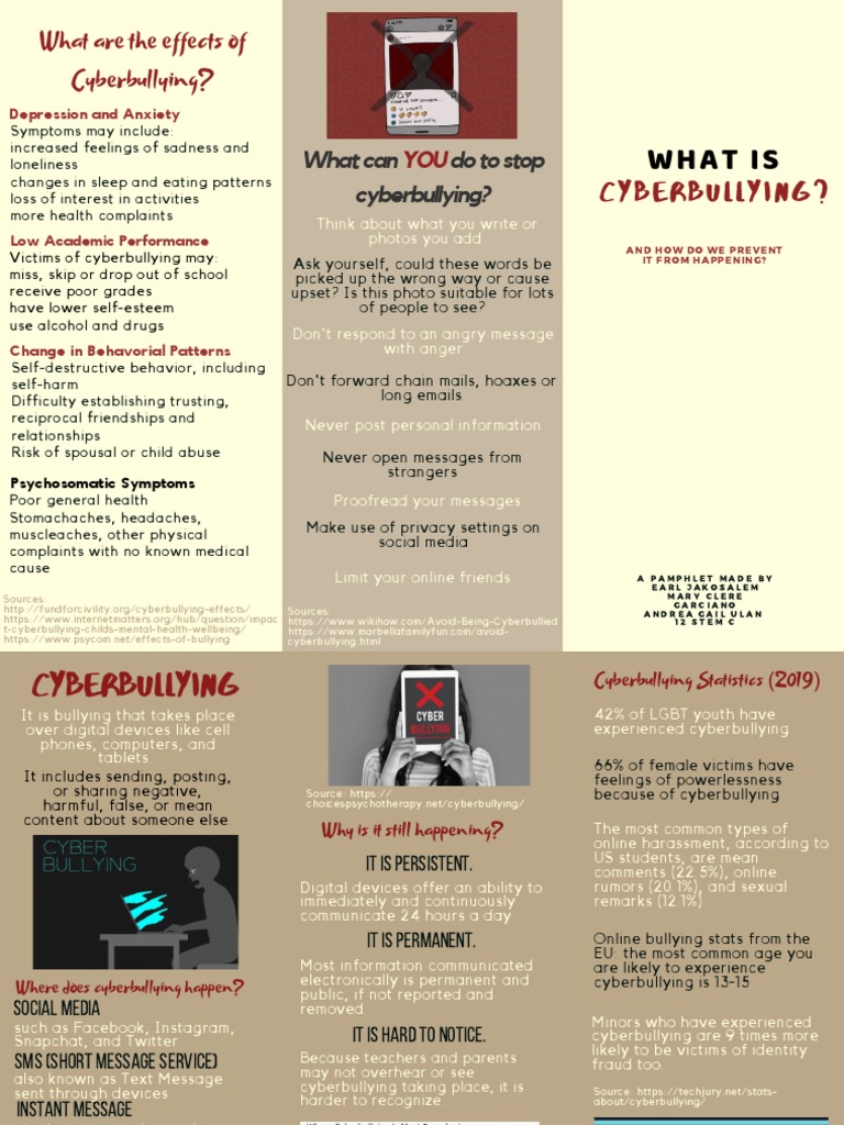 Preventing Cyberbullying: A Student-Created Pamphlet Addressing the ...