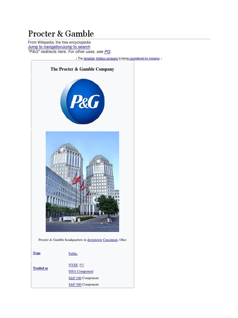 Procter and Gamble | PDF | Procter & Gamble | Business