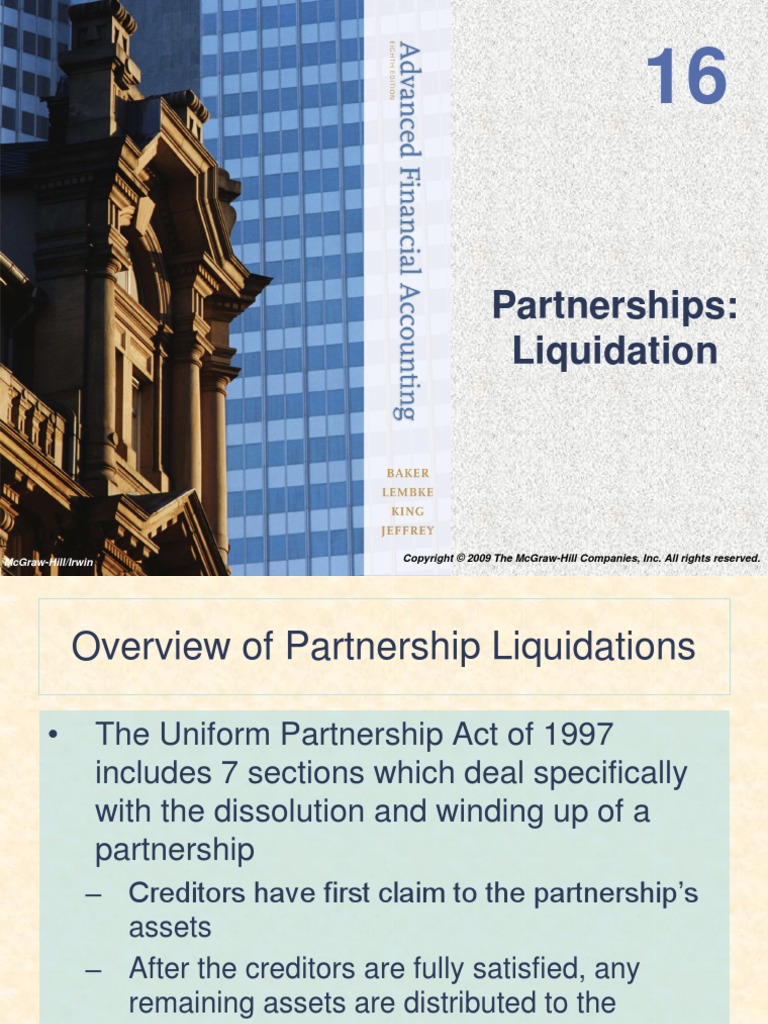 Chap 016 | PDF | Liquidation | Partnership