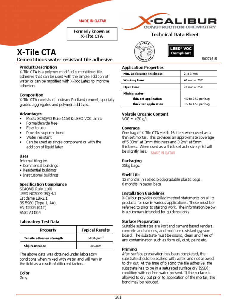 X-Tile CTA | PDF | Tile | Materials