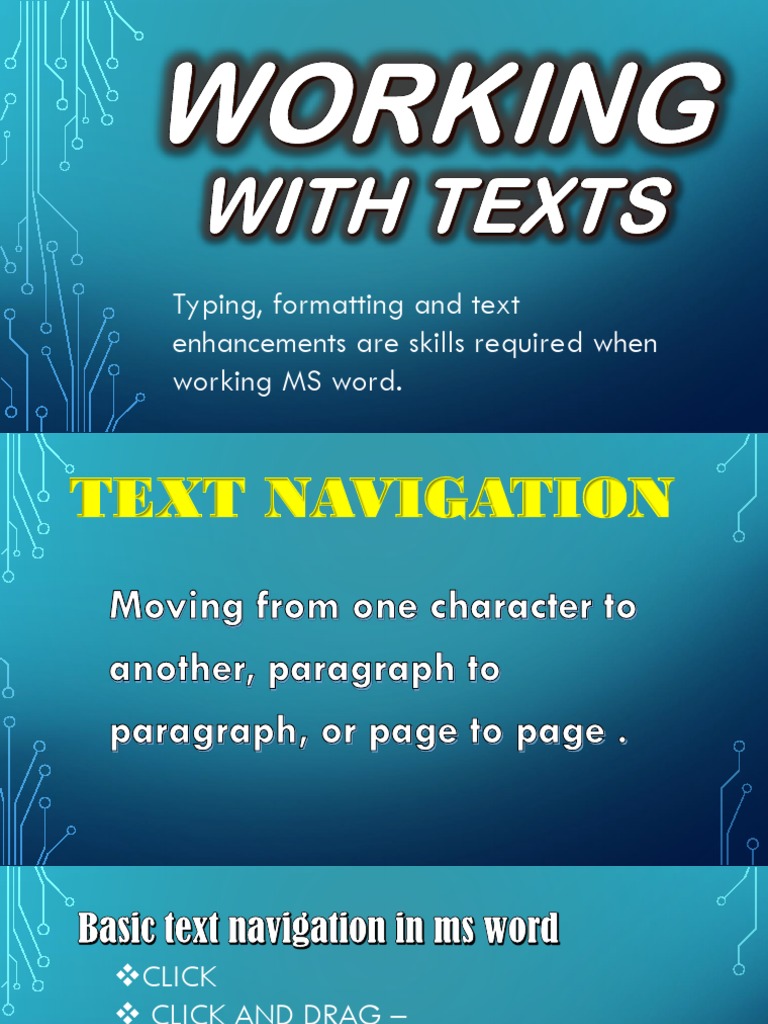 Typing, Formatting and Text Enhancements Are Skills Required When ...