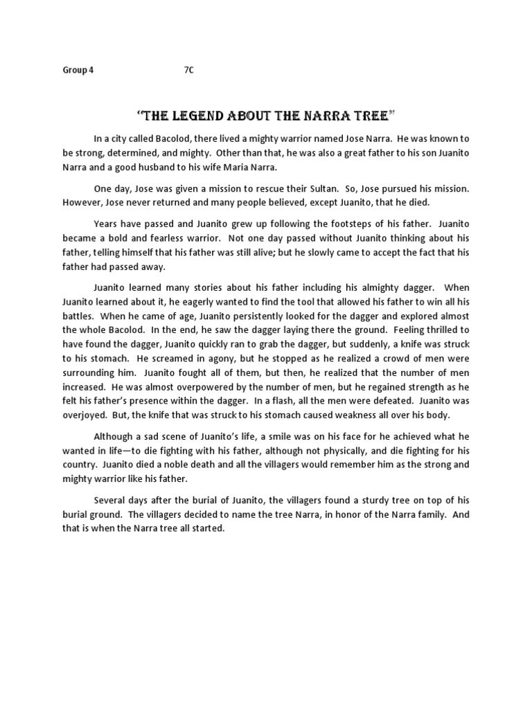 The Legend About The Narra Tree | PDF