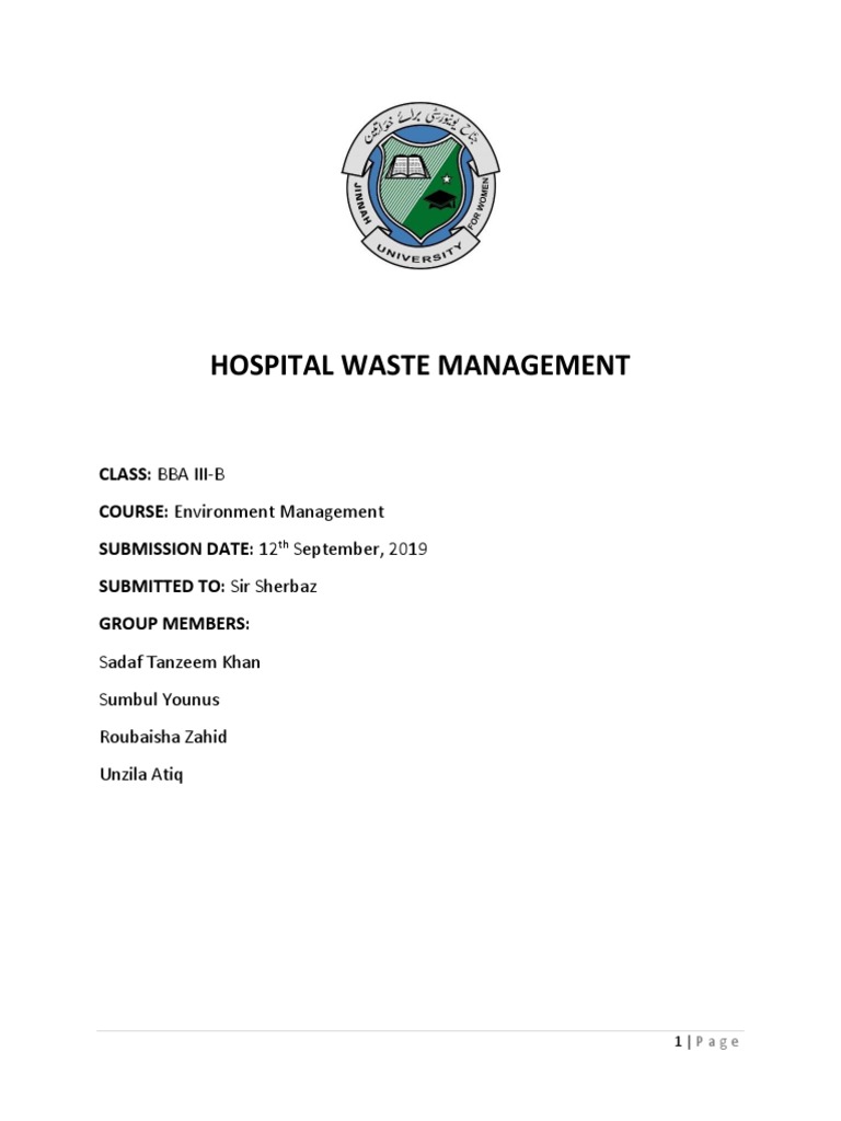 Hospital Waste Management | PDF | Waste Management | Incineration