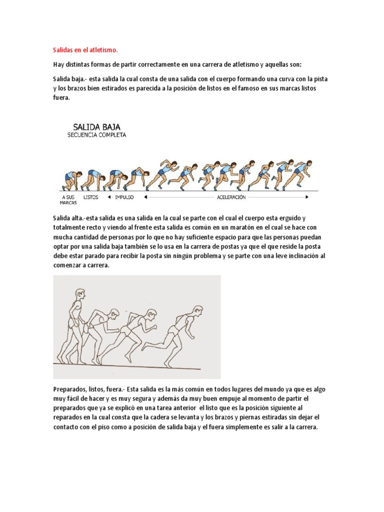 Tipos de salida en atletismo | PDF