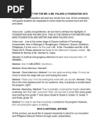 ALUMNI Homecoming Programme Script | PDF | Entertainment (General)