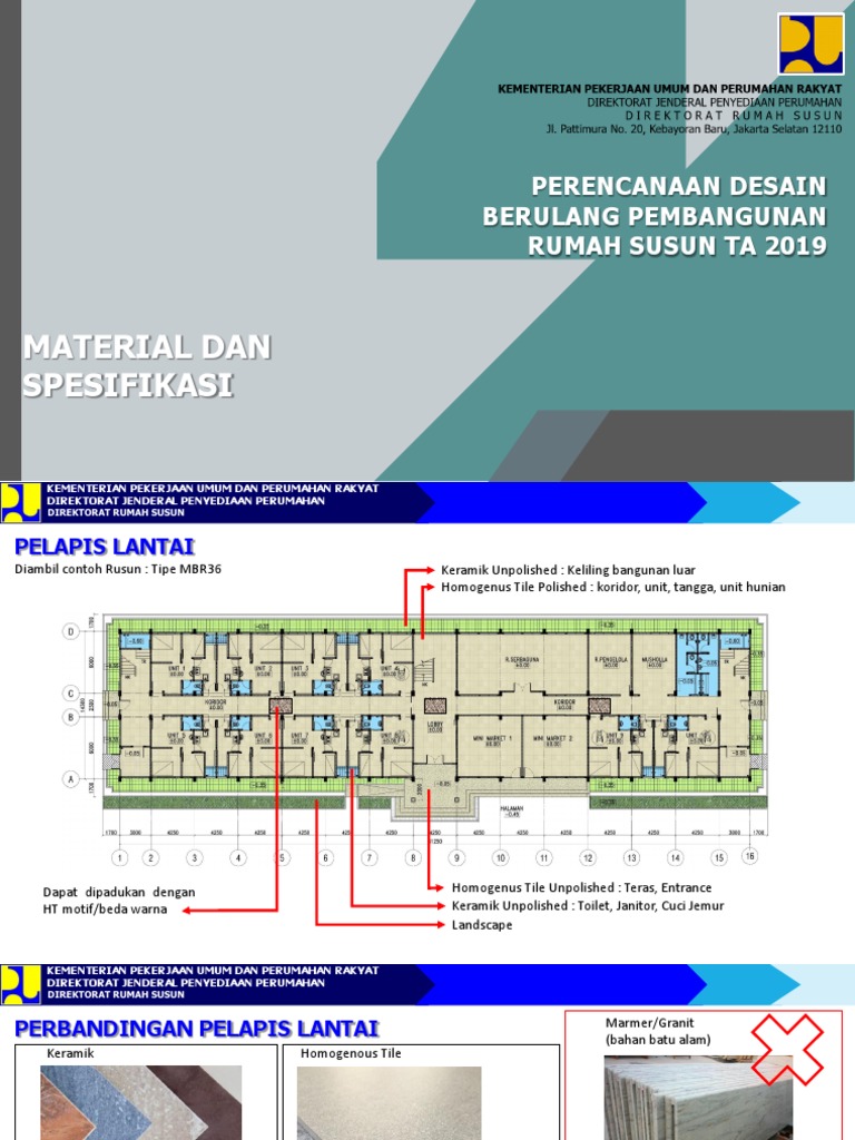 MATERIAL SPEK Revit Rusun Prototipe | PDF