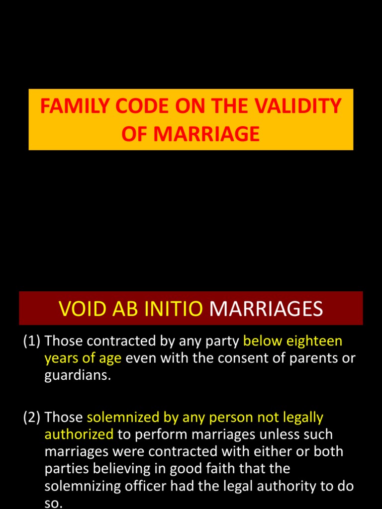 Void and Voidable Marriages | PDF | Annulment | Marriage