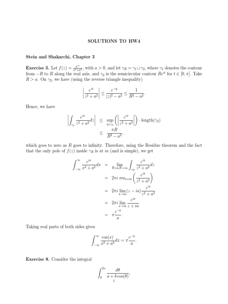 Some Stein Solutions Pdf Holomorphic Function Zero Of A Function