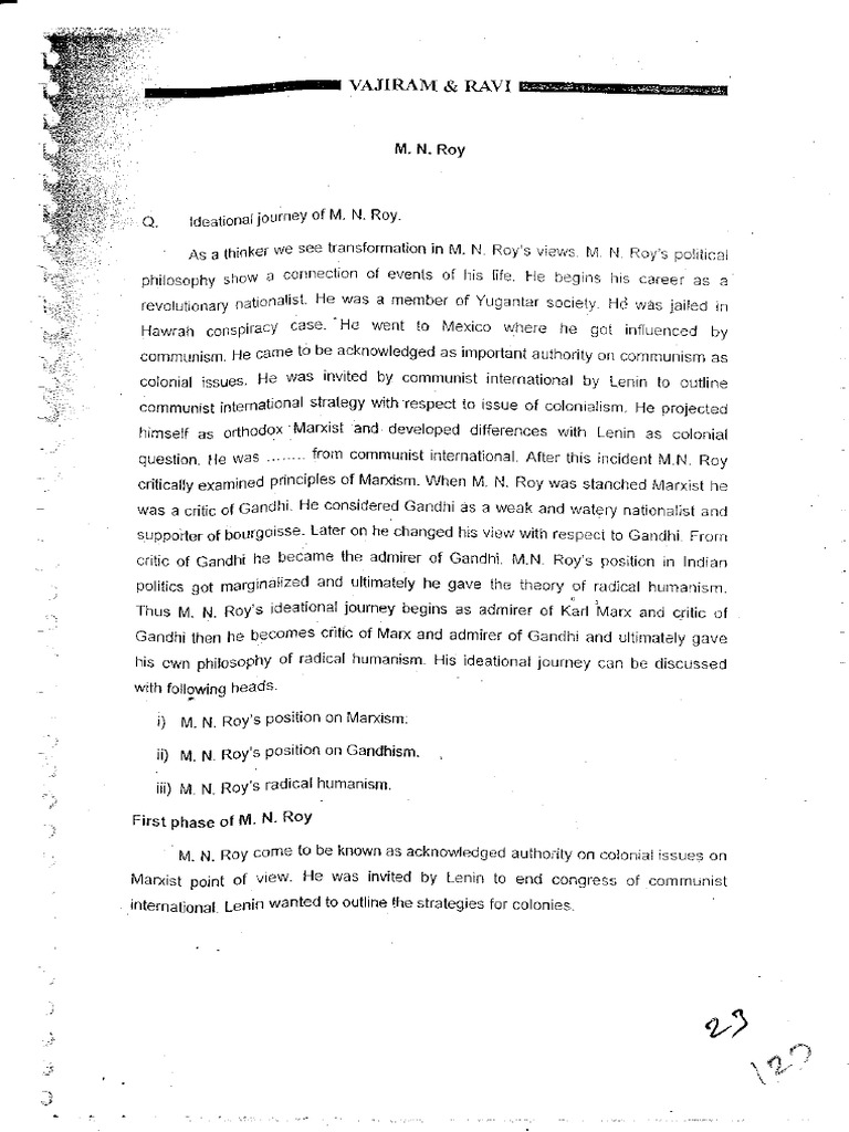 MN Roy | PDF | Vladimir Lenin | Dialectic