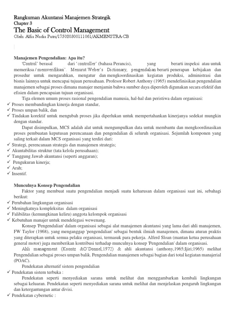 Rangkuman Zahirul Hoque Chapter 3 | PDF