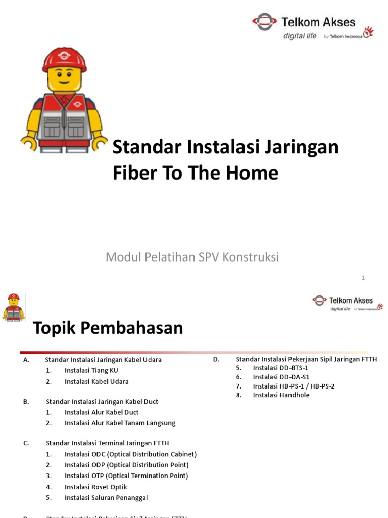 Standar Instalasi Jaringan FTTH | PDF | Griya & Taman | Komputer