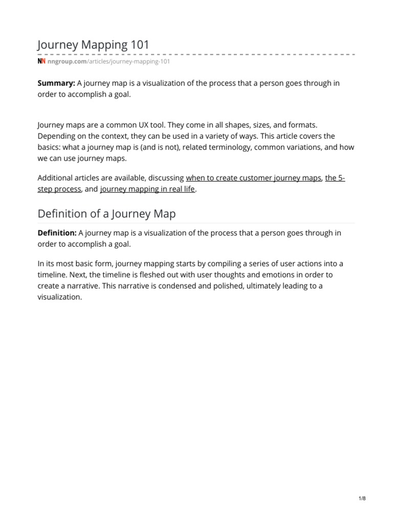 Goal Journey Mapping 101 | PDF | Narrative | Narration