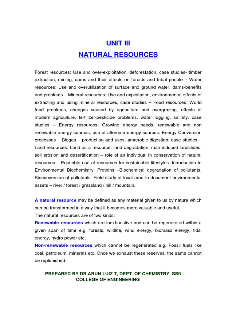 Natural Resources | PDF | Aquifer | Soil