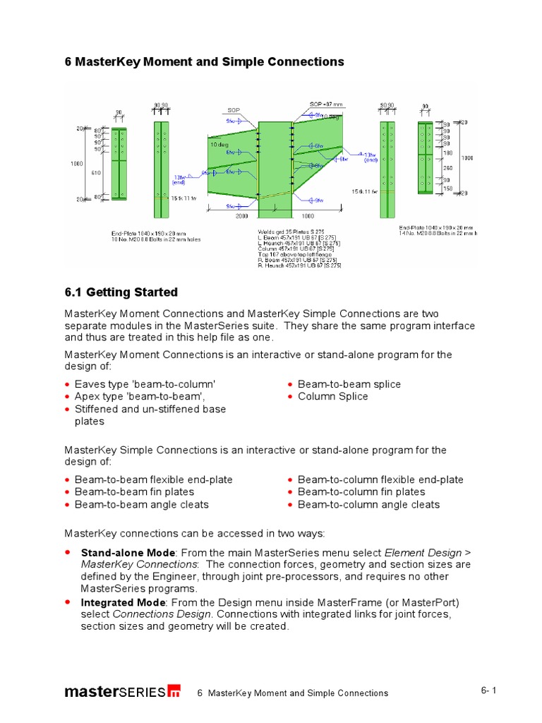 Part2 C01 MasterKey Connections Design | PDF | Beam (Structure) | Screw