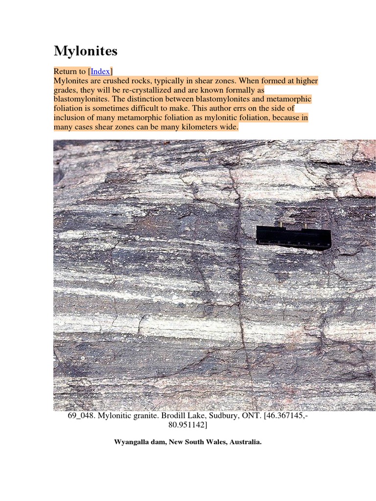 Mylonites: Index | Download Free PDF | Rocks | Geology