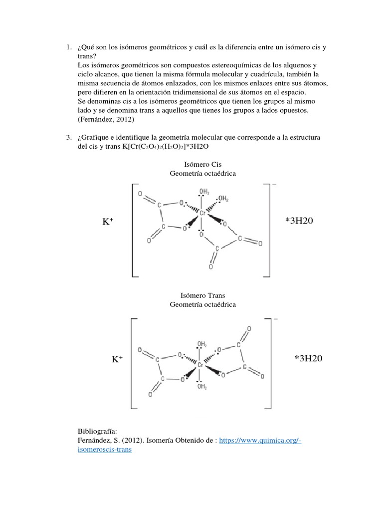 Isómeros Geométricos: Cis y Trans | PDF