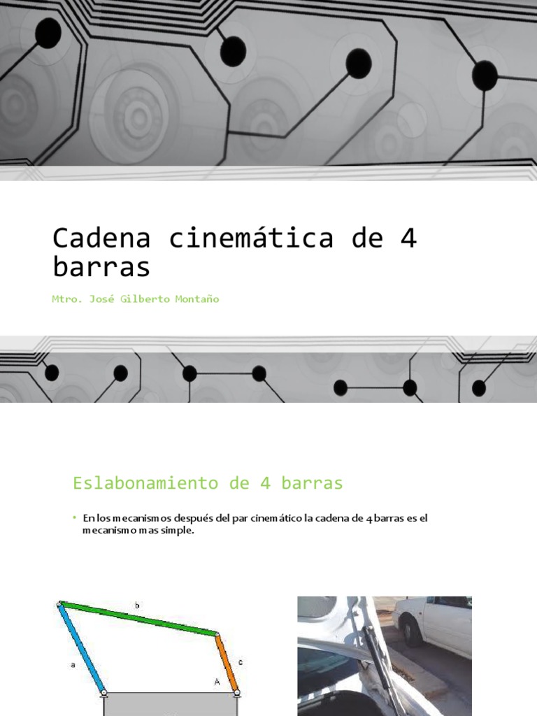 Cadena Cinematica de 4 Barras | PDF | Velocidad | Cinemática