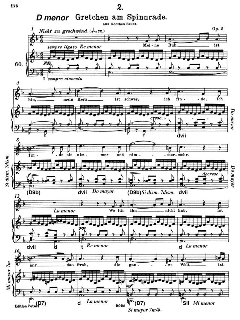Schubert's "Gretchen am Spinnrade" Analysis | PDF