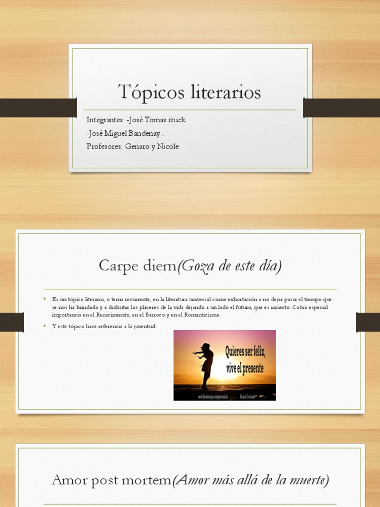 Topicos Literarios | PDF | Muerte | Amor