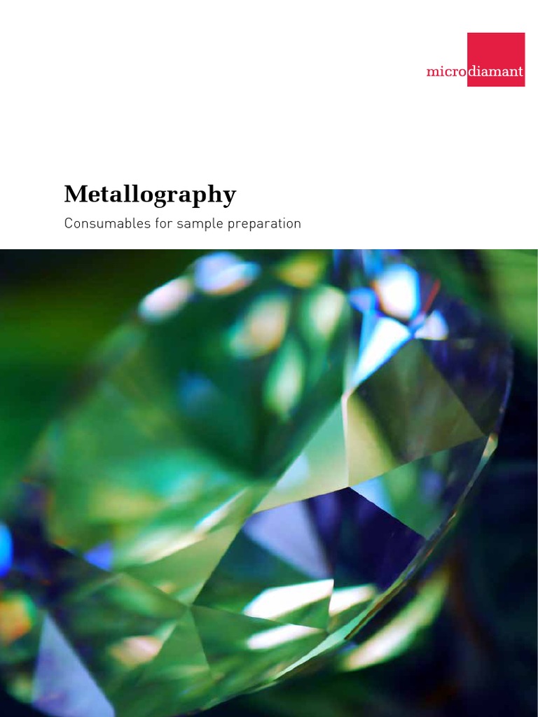Metallography Consumables Overview | PDF | Grinding (Abrasive Cutting ...