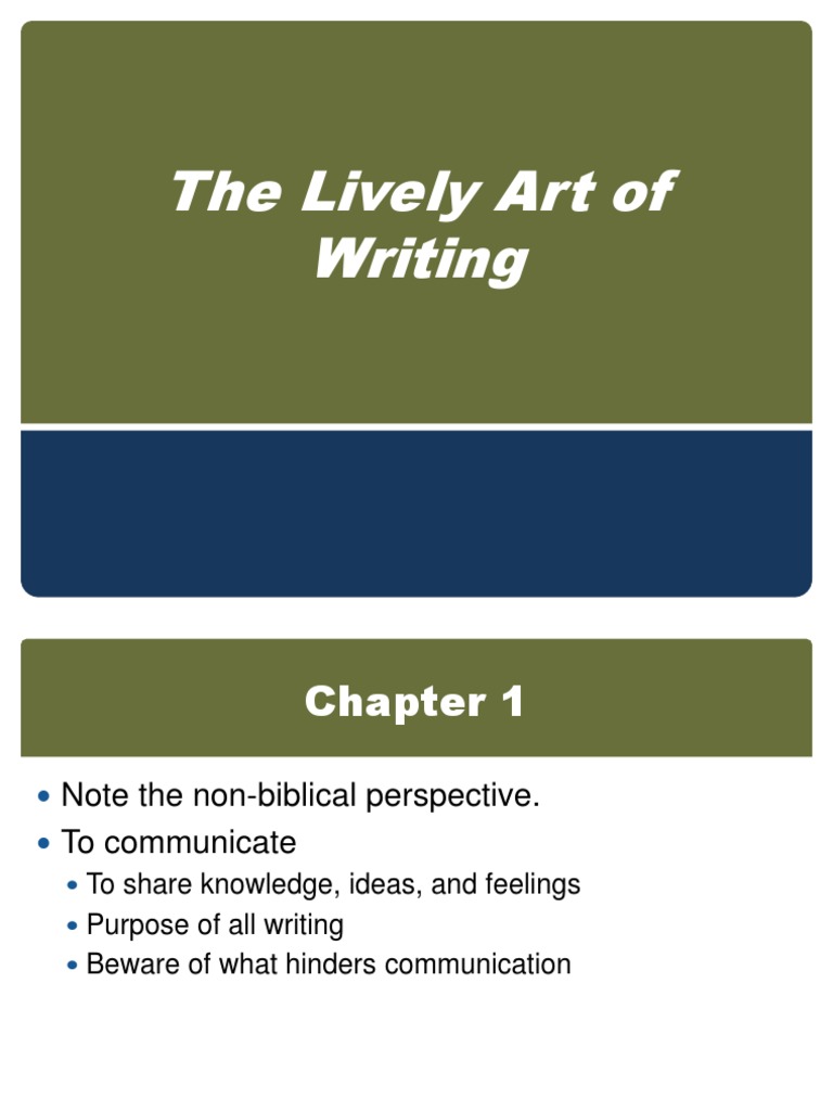 The Art of Lively | PDF | Essays | Paragraph