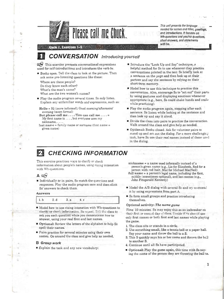 Interchange 1 (Teacher"s Book) PDF | PDF