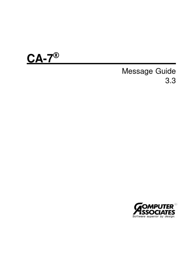 CA7 33 Messages | PDF | Command Line Interface | Application ...