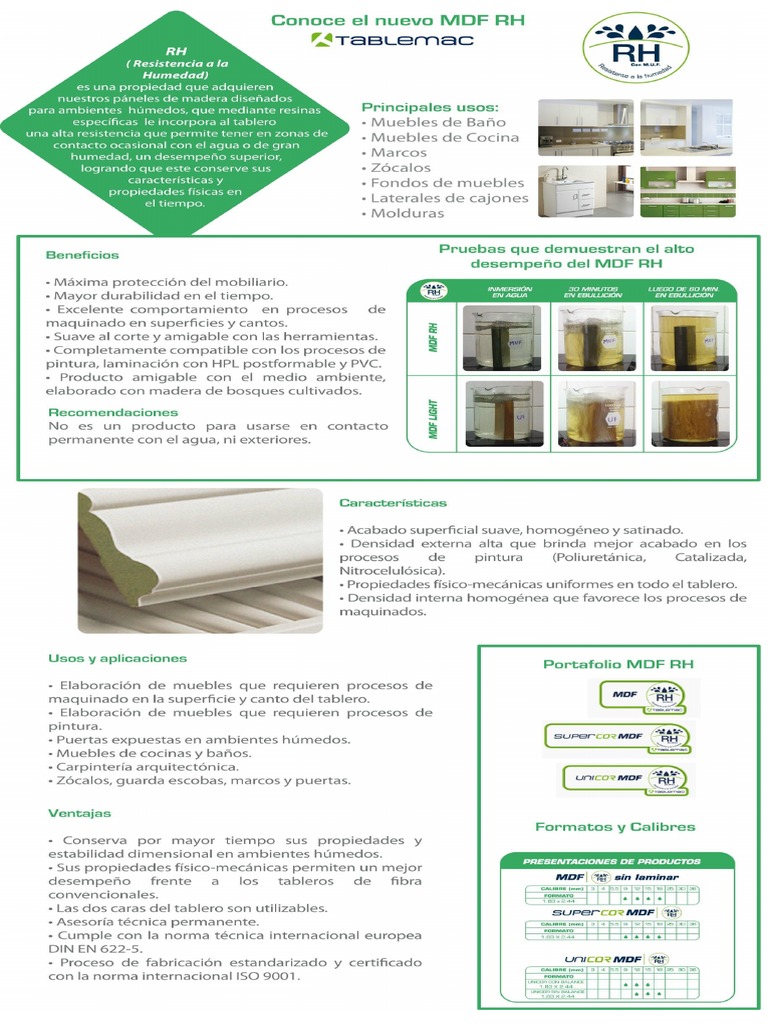 Ficha Técnica MDF RH | PDF