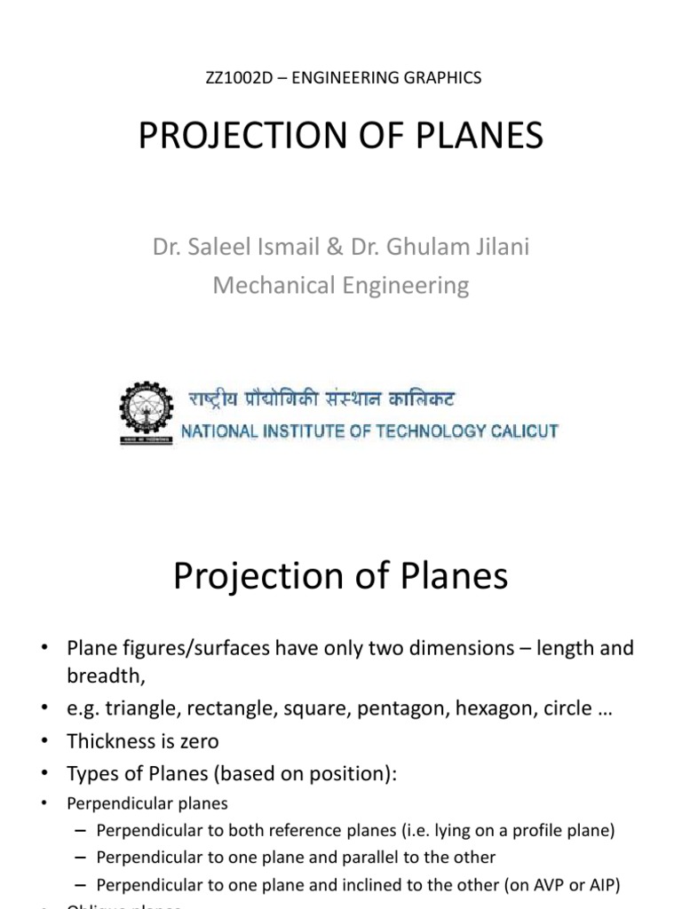 Projection of Planes | PDF | Perpendicular | Triangle