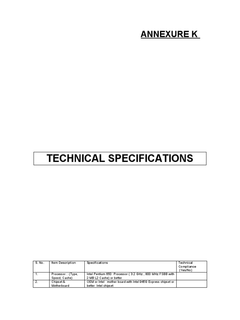 Annexure K Hardware | PDF | Operating System | 64 Bit Computing