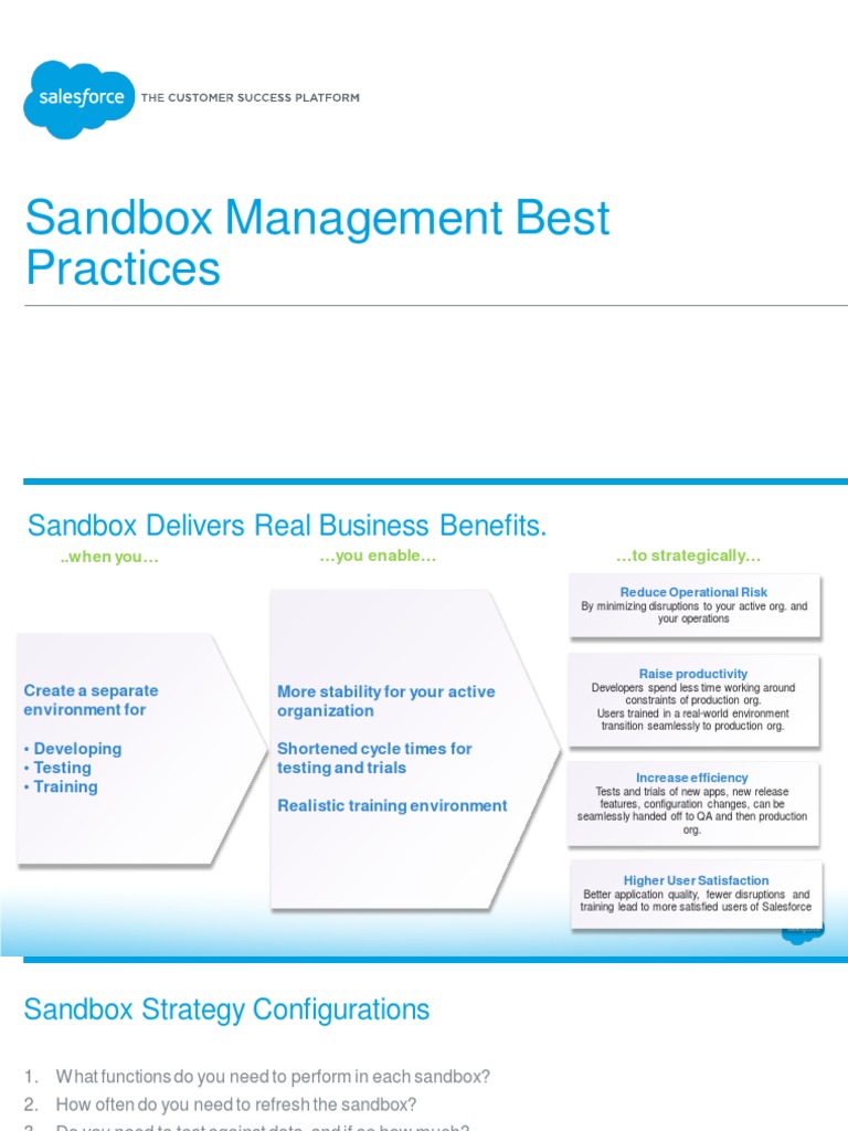 Sandbox Management Best Practices | PDF | Salesforce.Com | Computer ...