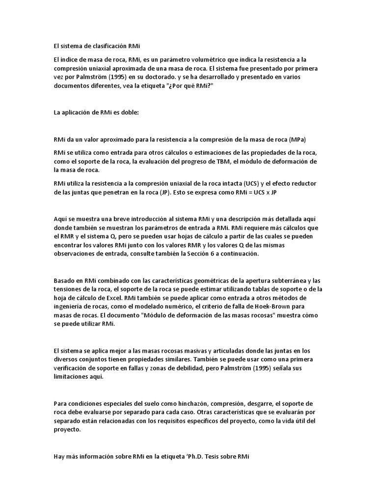 El Sistema de Clasificación RMi | PDF | Diseño | Informática y ...