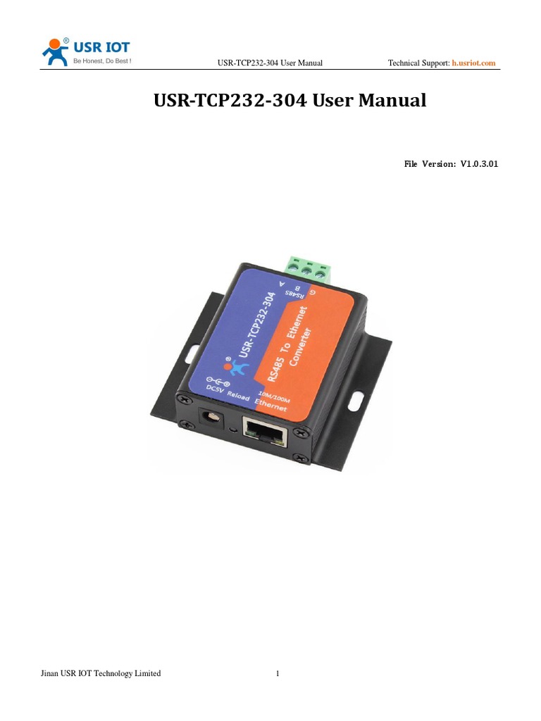USR-TCP232-304 User Manual Technical Support | PDF | Transmission Control Protocol | Port ...