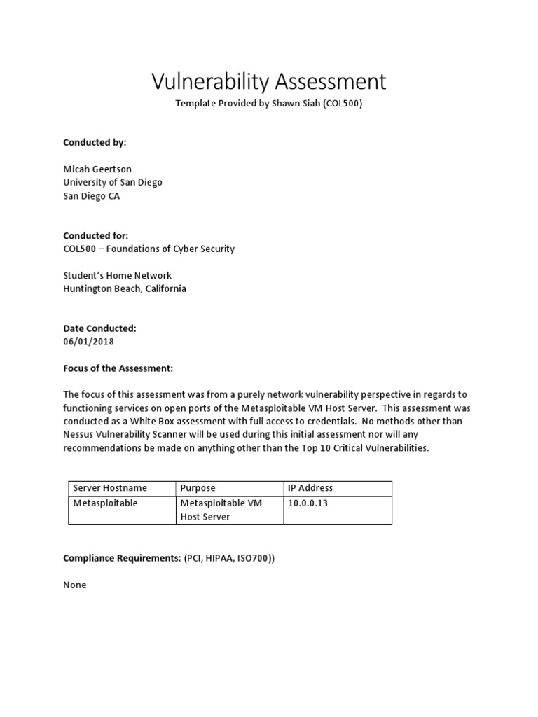 Vulnerability Assessment | PDF | Secure Communication | Computer Security